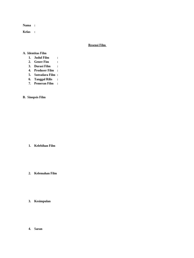 Format Resensi Film | PDF