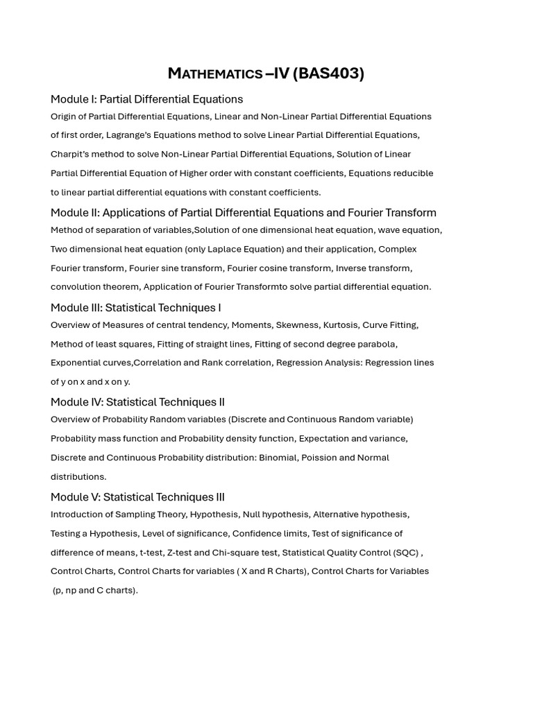 semester_4_syllabus | PDF | Automata Theory | Probability Distribution