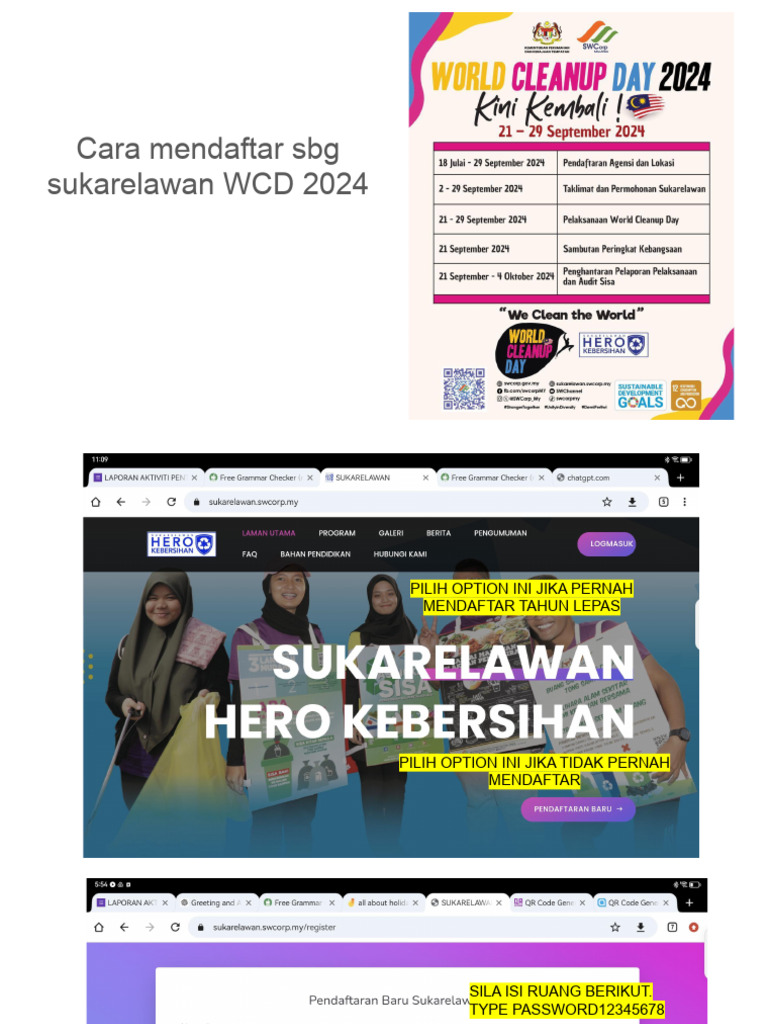 Cara Daftar SBG Sukarelawan WCD 2024 | PDF