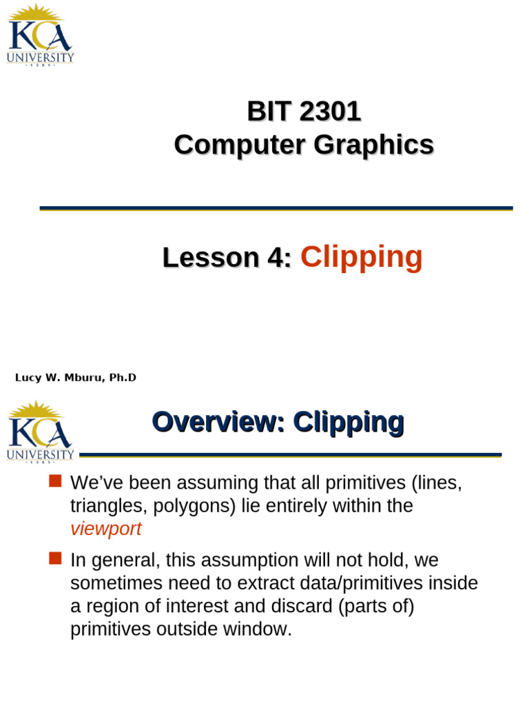 4 Clipping | PDF | 2 D Computer Graphics | Computer Science