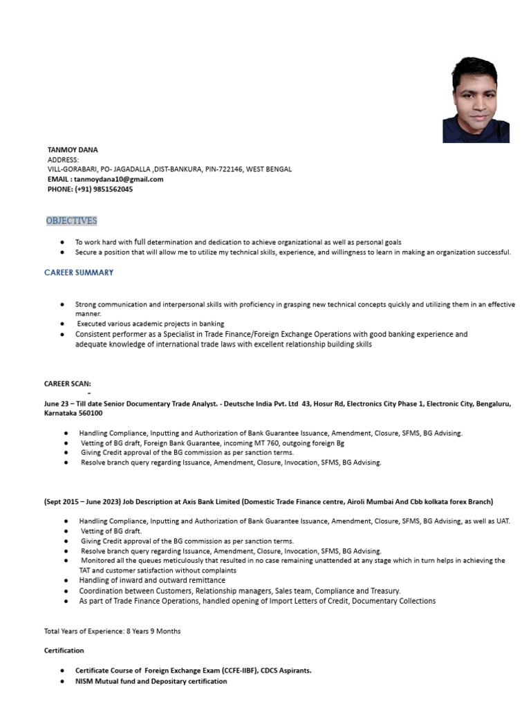 Tanmoy Resume123 Updated - I | PDF | Business