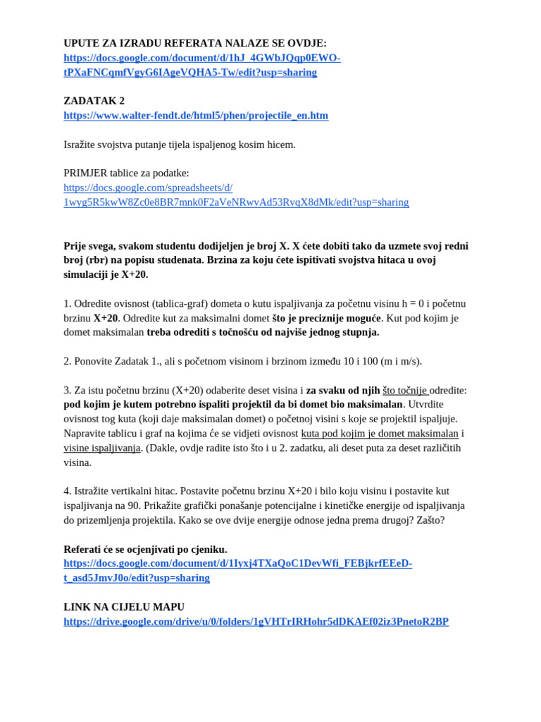 Vježba 2 - Horizontalni I Kosi Hitac | PDF