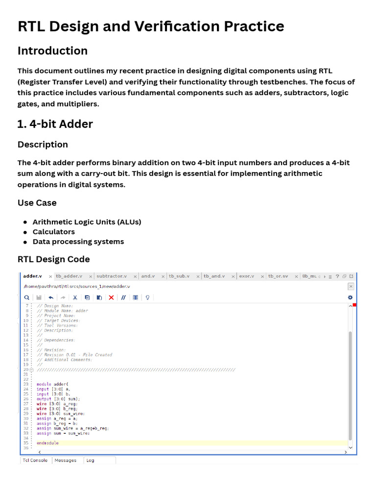 RTL Design and Verification | PDF