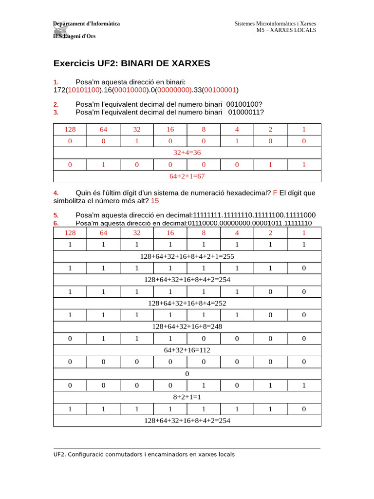 Solució - Exercici1-Binari de Xarxes | PDF