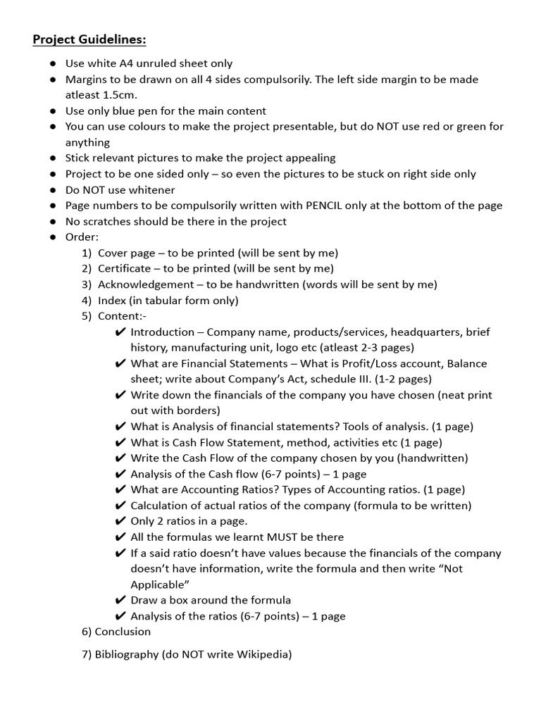 12th Project Guidelines | PDF | Career & Growth | Business