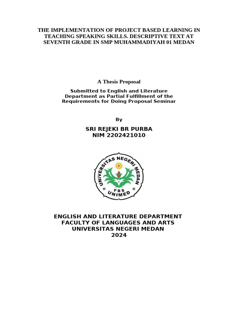 Project-Based Learning for Speaking Skills | PDF | Project Based ...