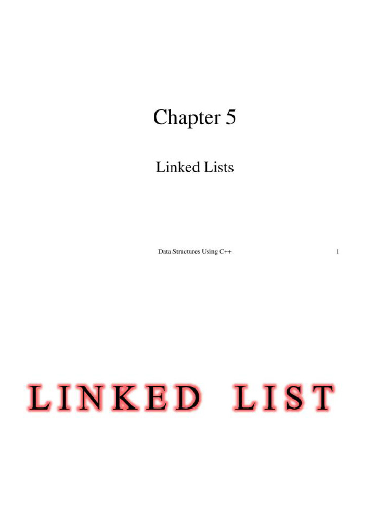 Linked List CH-5 | PDF