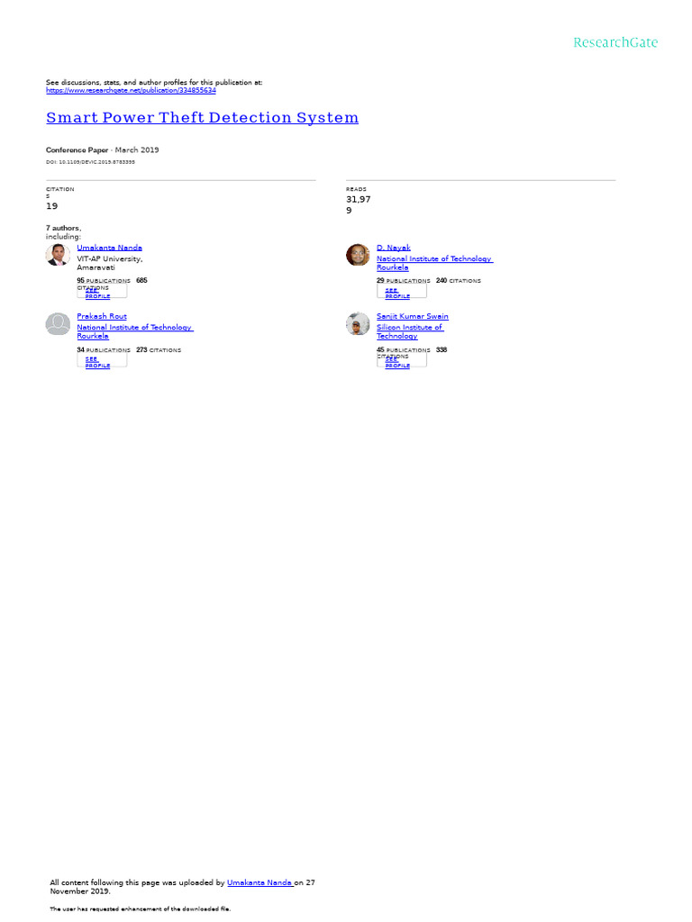 Smart Power Theft Detection System | PDF | General Packet Radio Service ...