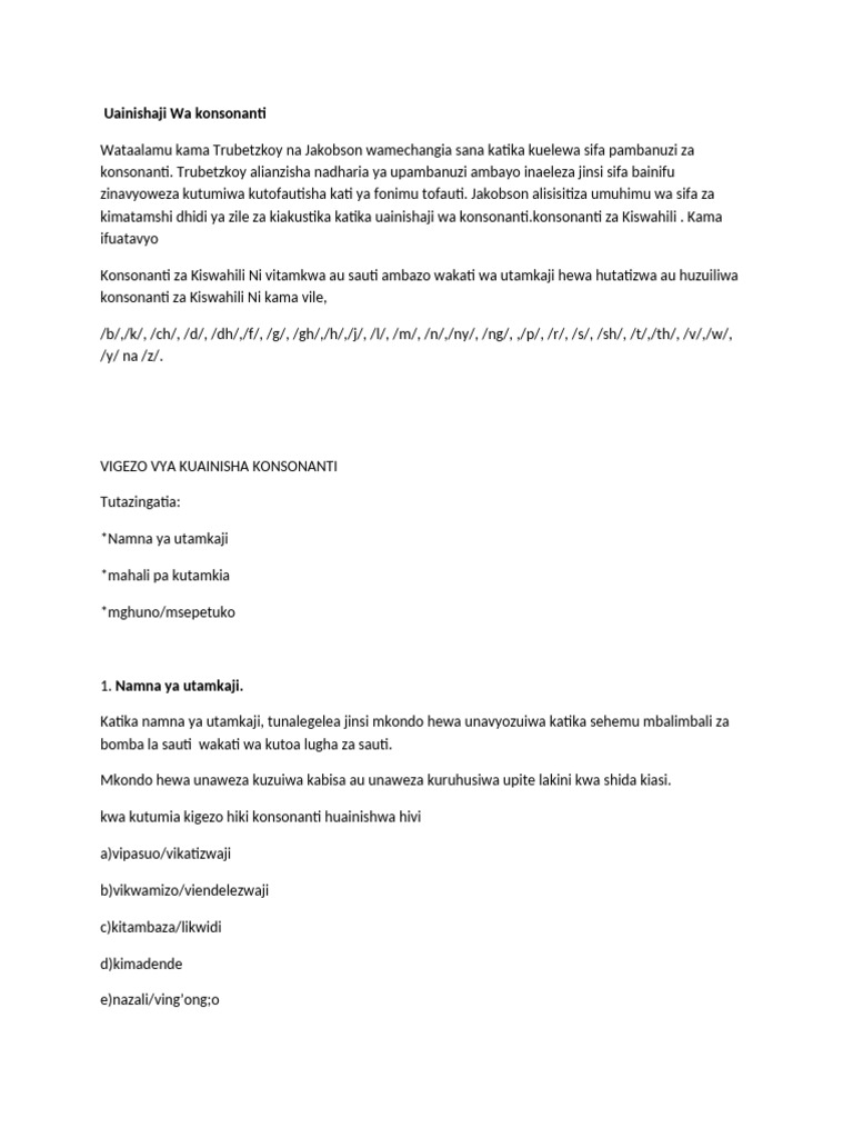 KONSONANTI Za-1-1 | PDF