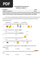 Sanhi at Bunga WORKSHEET | PDF