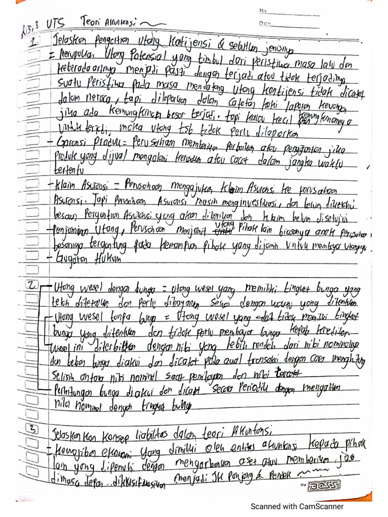 Kisi2 Uts Teori Akuntansi | PDF