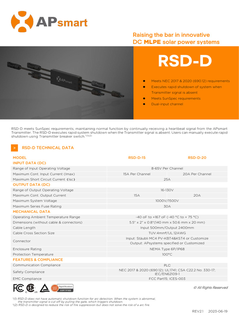 RSD D Datasheet - Rev2.1 - 2023 06 19 | PDF | Fuse (Electrical) | Electrical Engineering