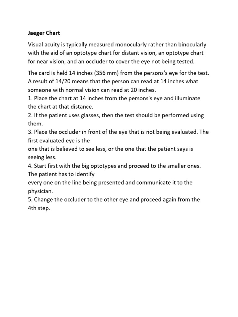 Jaeger Chart | PDF | Self-Improvement | Wellness