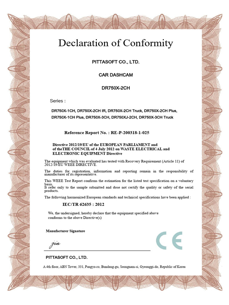 Contoh CoC Dashcam | PDF | Electrical Engineering