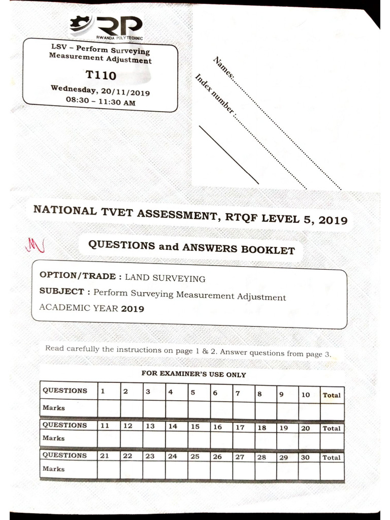 Surveying Adjustment | PDF