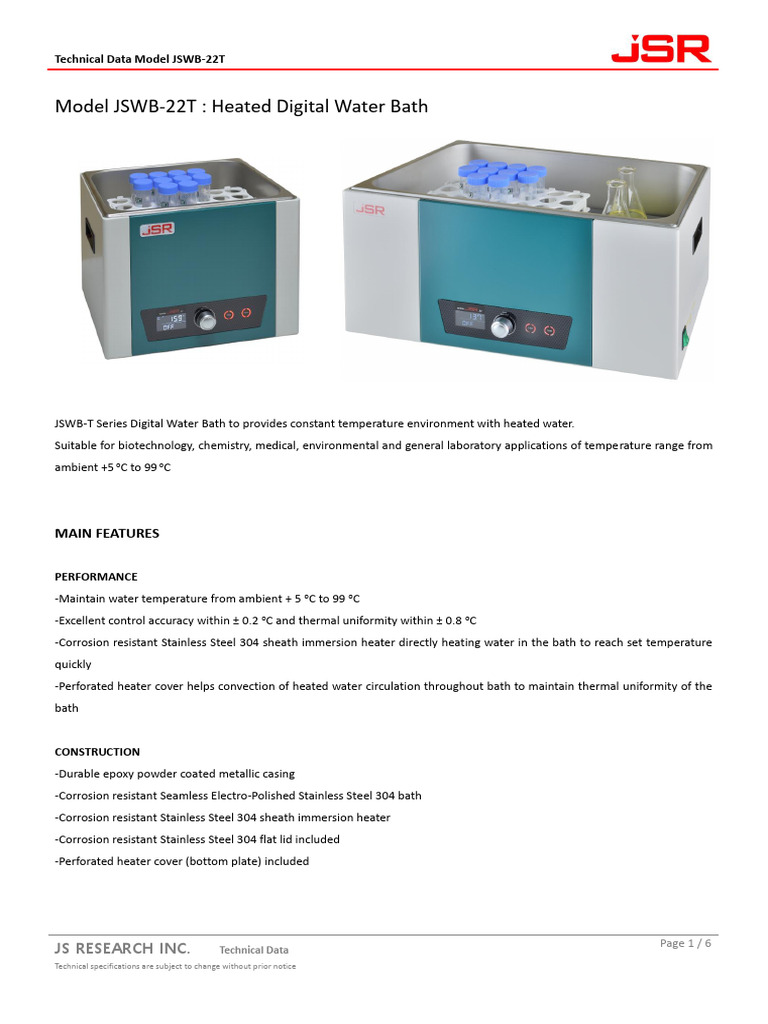 E JSWB 22T 2020 | PDF | Thermostat | Temperature