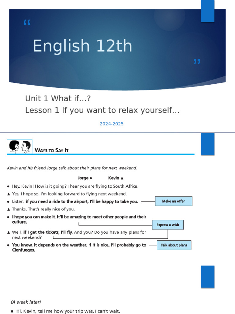 Unit 1 Class 1 | PDF