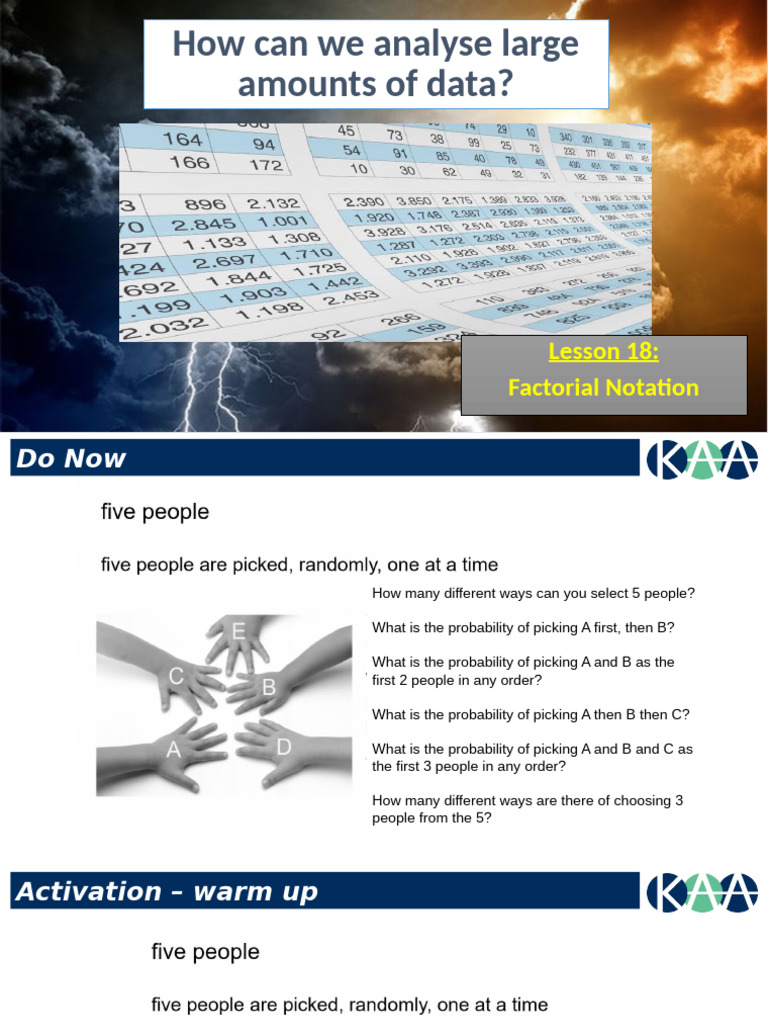 Stats - Factorials in Probability | PDF | Probability Theory | Probability