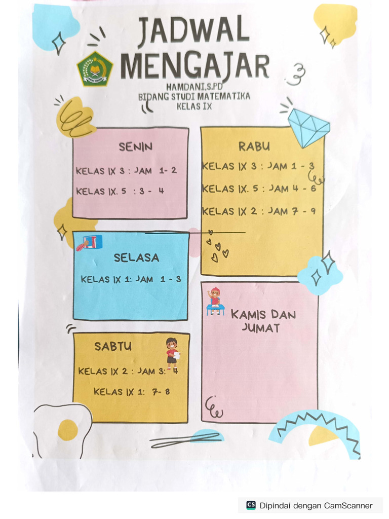 Jadwal Mengajar | PDF