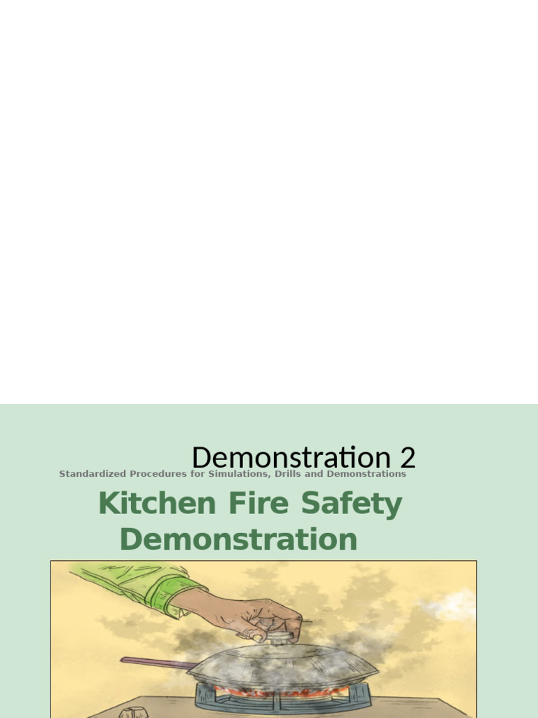 Kitchen Fire Safety Demonstration Guide | PDF | Fires | Sodium Bicarbonate