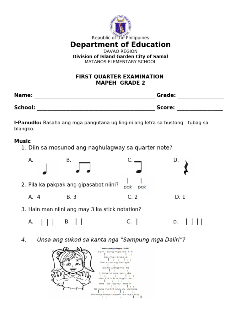 Q1 - MAPEH 2 - Edited | PDF