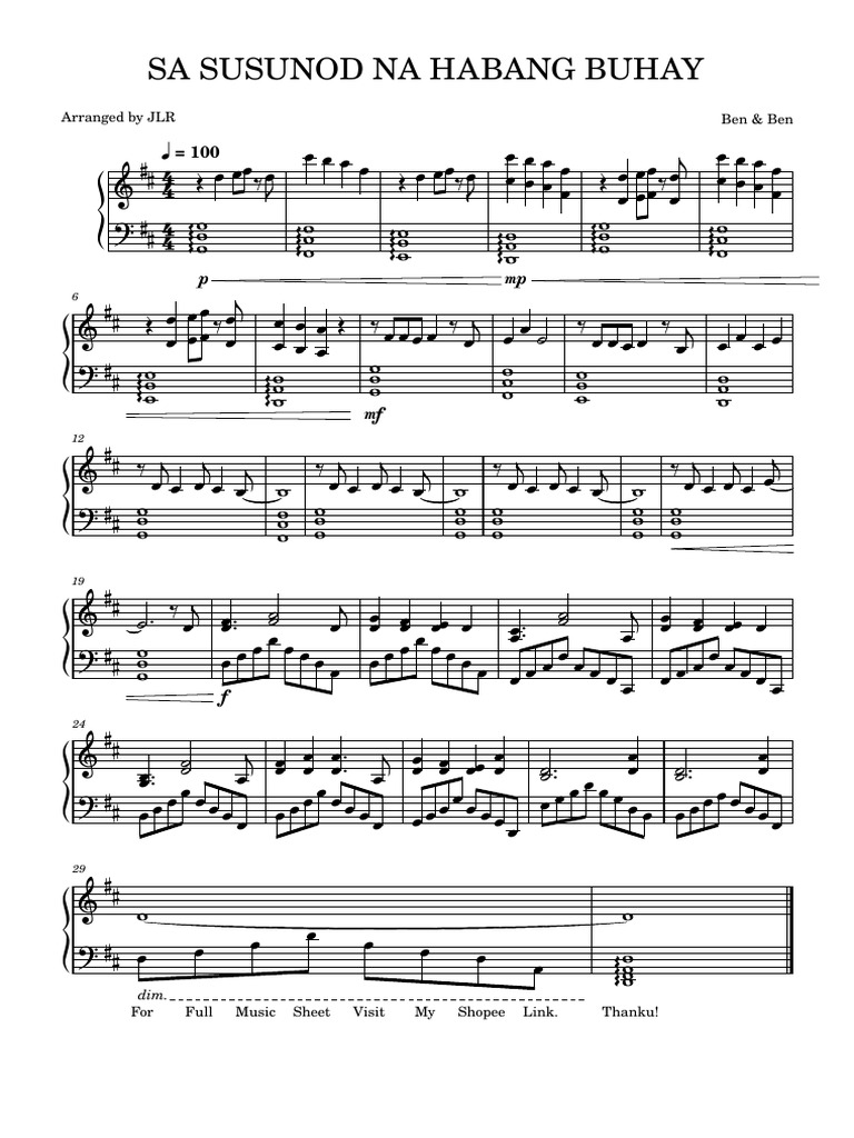 Sa Susunod Na Habang Buhay Ben Ben Short SA SUSUNOD NA HABANG BUHAY | PDF