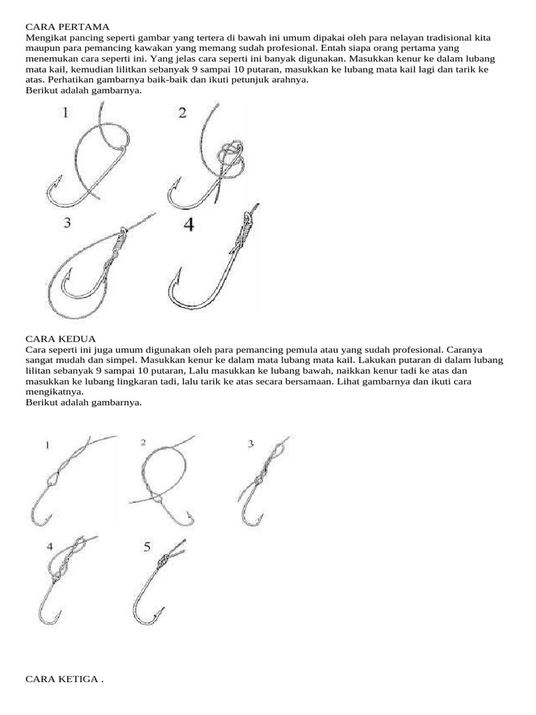 CARA Mengikat Kail | PDF