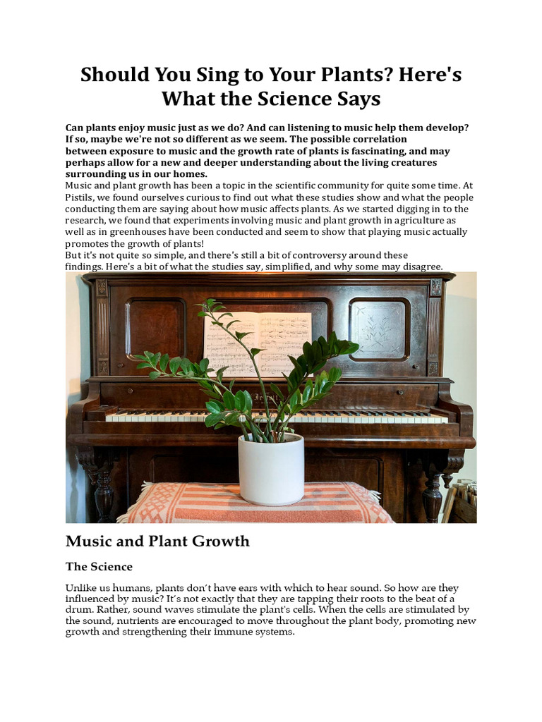Music's Impact on Plant Growth | PDF | Plants | Tomato