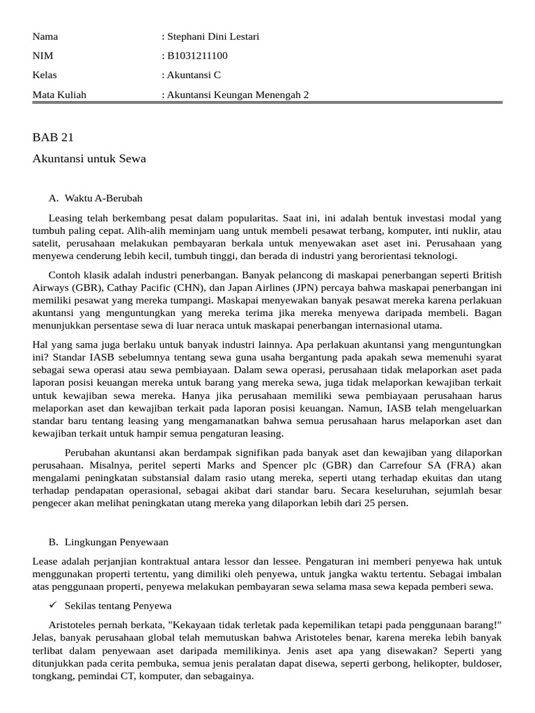 Rangkuman AKM 2 Bab 20 | PDF