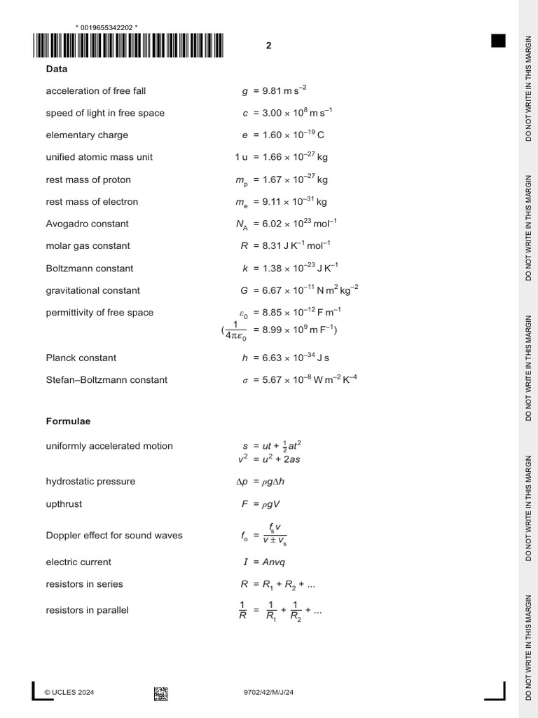 Physics Constants | PDF | Mole (Unit) | Mass