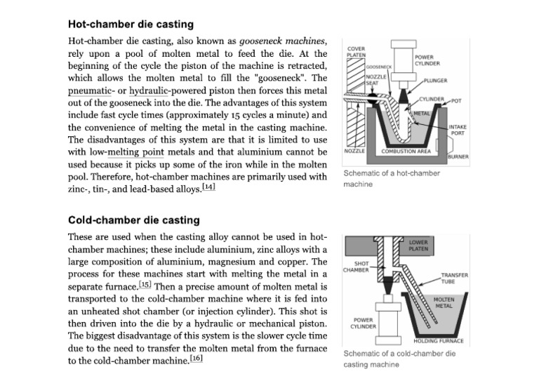 Hot - Cold Chamber Die Casting | PDF
