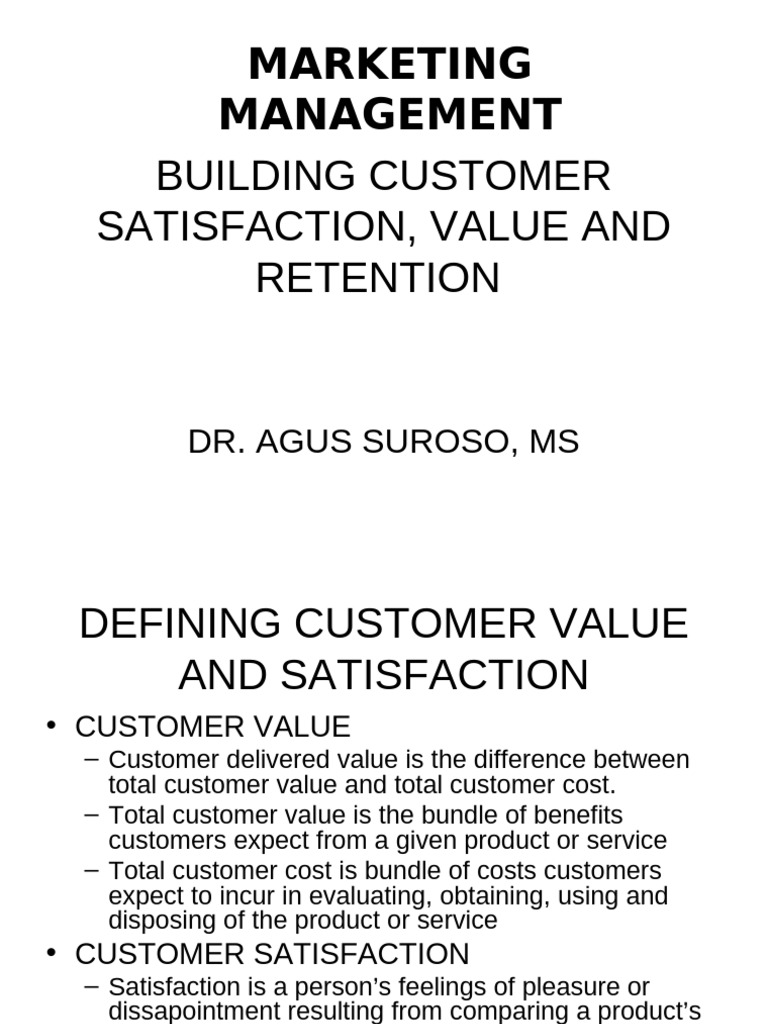 Building Customer Satisfaction | PDF
