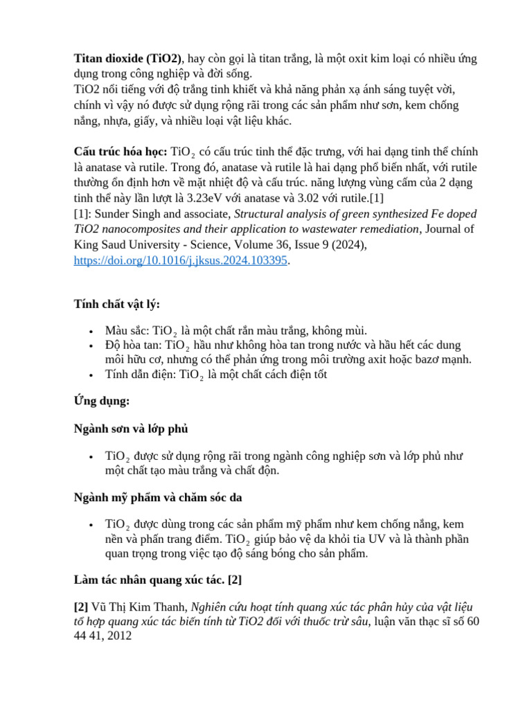 Titan Dioxide | PDF