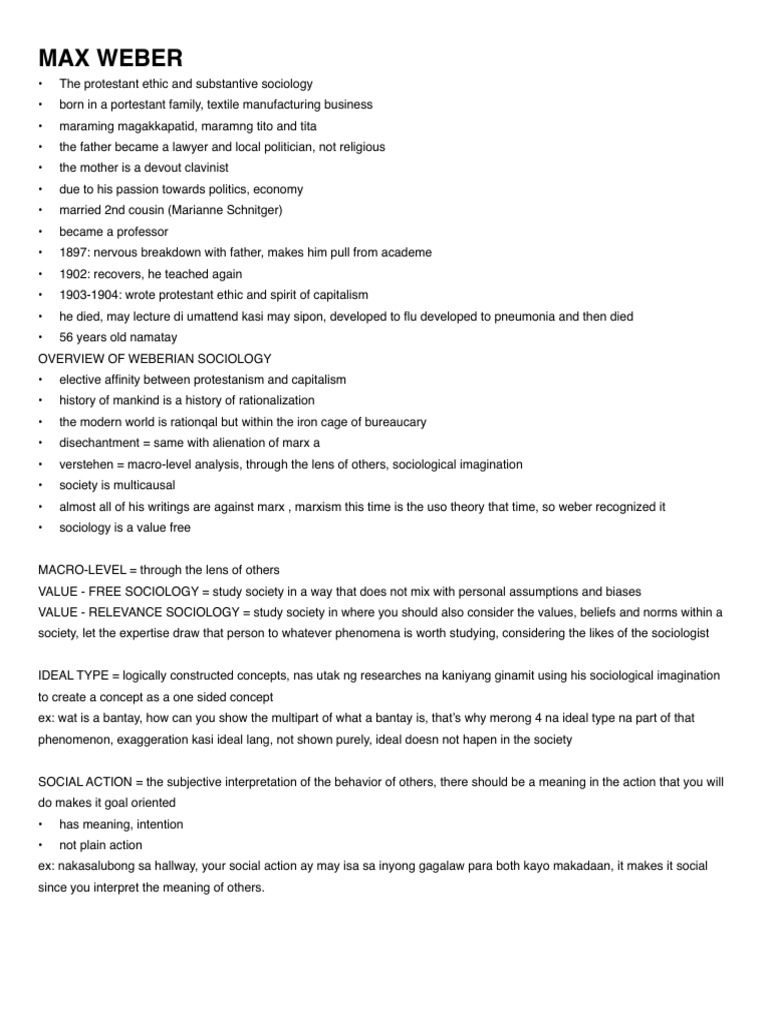 Max Weber | PDF | Max Weber | Sociology