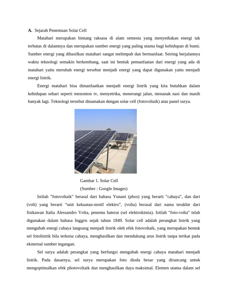 Sejarah Penemuan Solar Cell | PDF