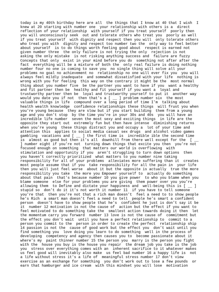 (English-Vietnamese) 40 Harsh Truths I Know at 40 But Wish I Knew at 20 (DownSub - Com) | PDF ...