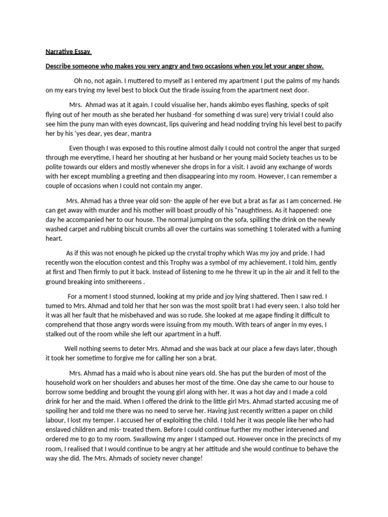 Narrative Essay Sample | PDF