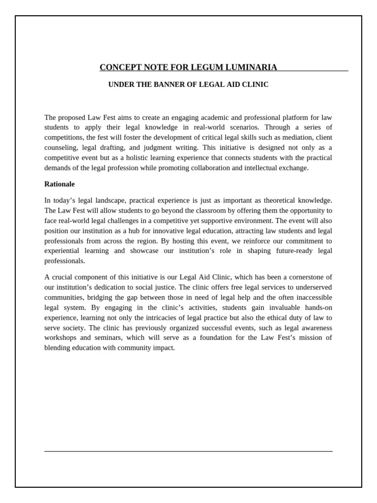 CONCEPT NOTE FOR LEGUM | PDF | Mediation | Cognition