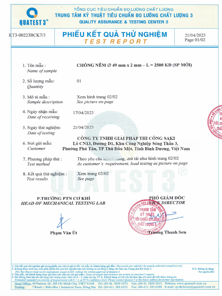 GIAO NEM D48.3x2.0, L 2500, KD | PDF