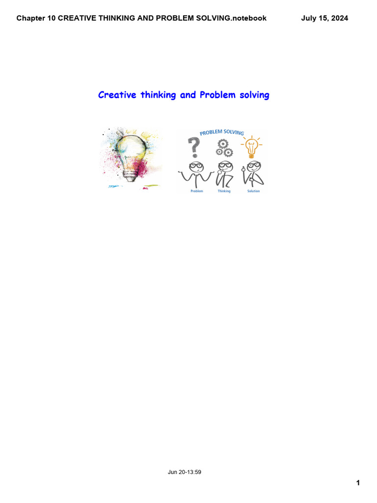 Creative thinking | PDF | Creativity | Thought