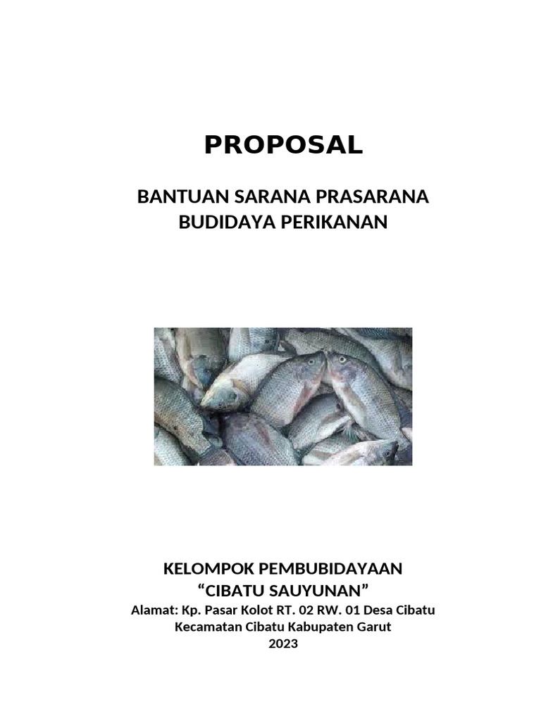 Proposal Budidaya Ikan Nila | PDF | Memasak, Makanan, & Anggur ...
