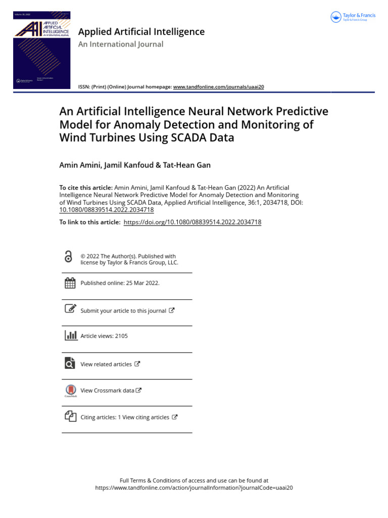 An Artificial Intelligence Neural Network Predictive Model For Anomaly Detection and Monitoring ...