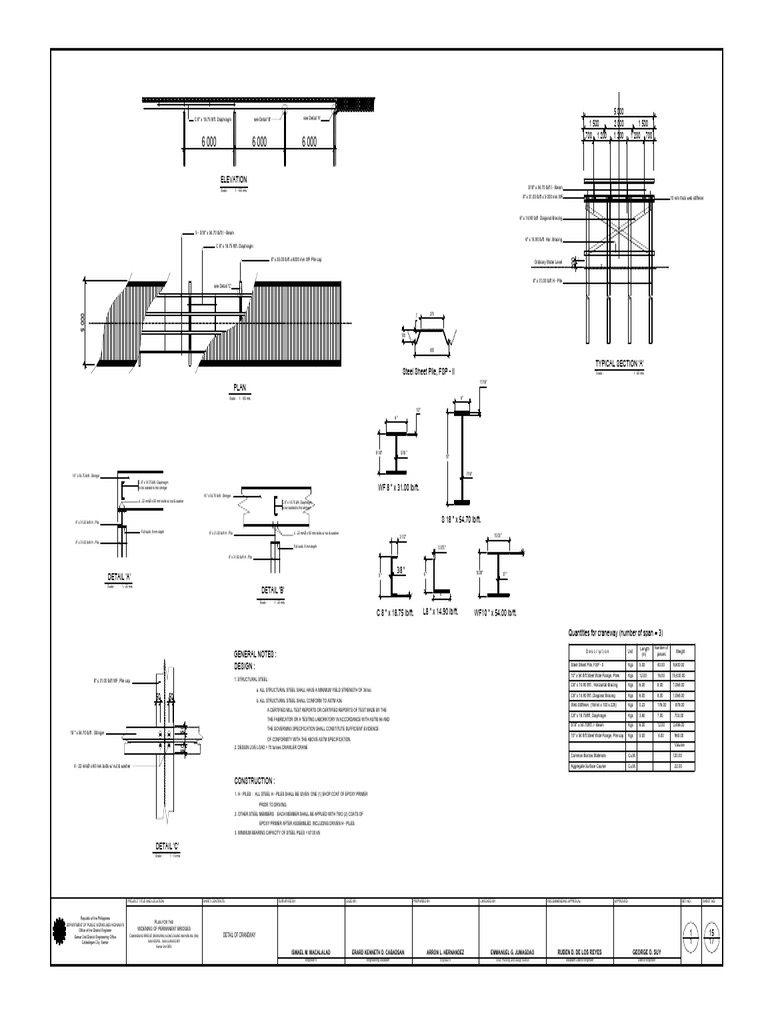 CAMANDANG BRIDGE FINAL-15 Craneway | PDF | Structural Steel | Building ...