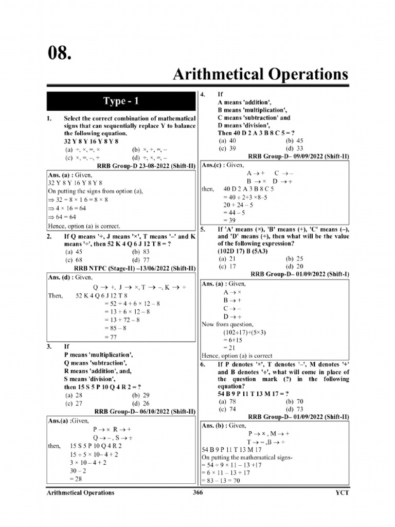 Arthmetic Operation | PDF