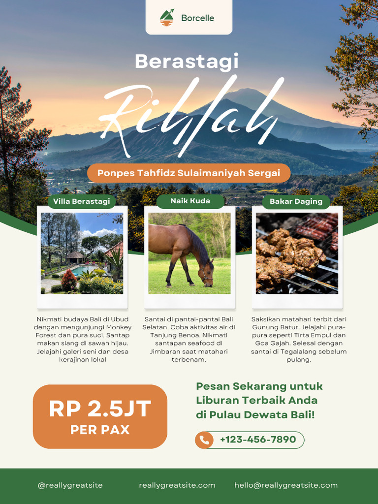 Putih Hijau Pamflet Paket Tour Pulau Dewata Medan | PDF