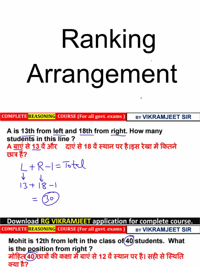 ranking arrangement | PDF