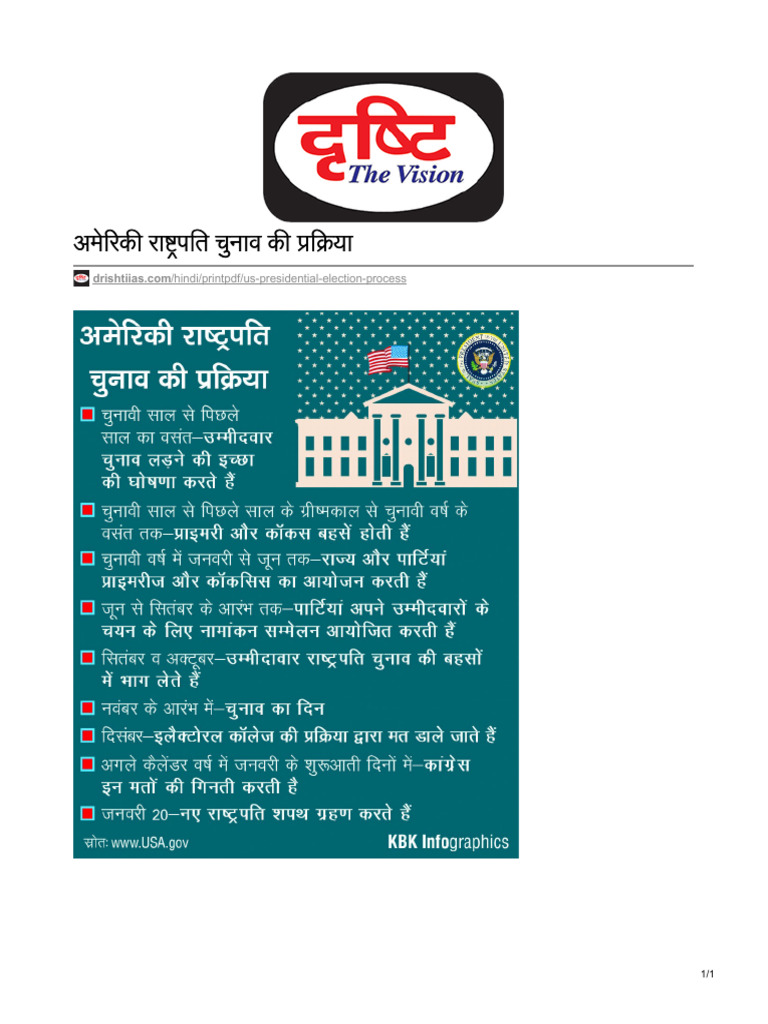 Us Presidential Election Process | PDF