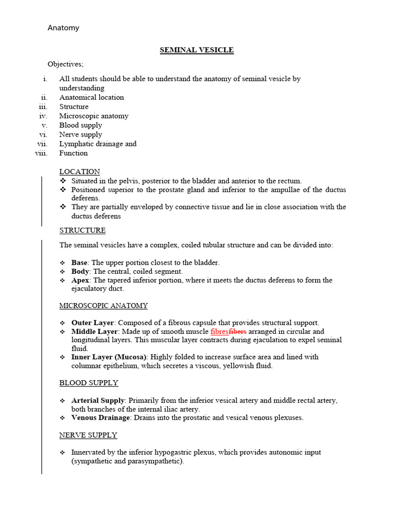 SEMINAL VESICLE | PDF | Human Body | Prostate