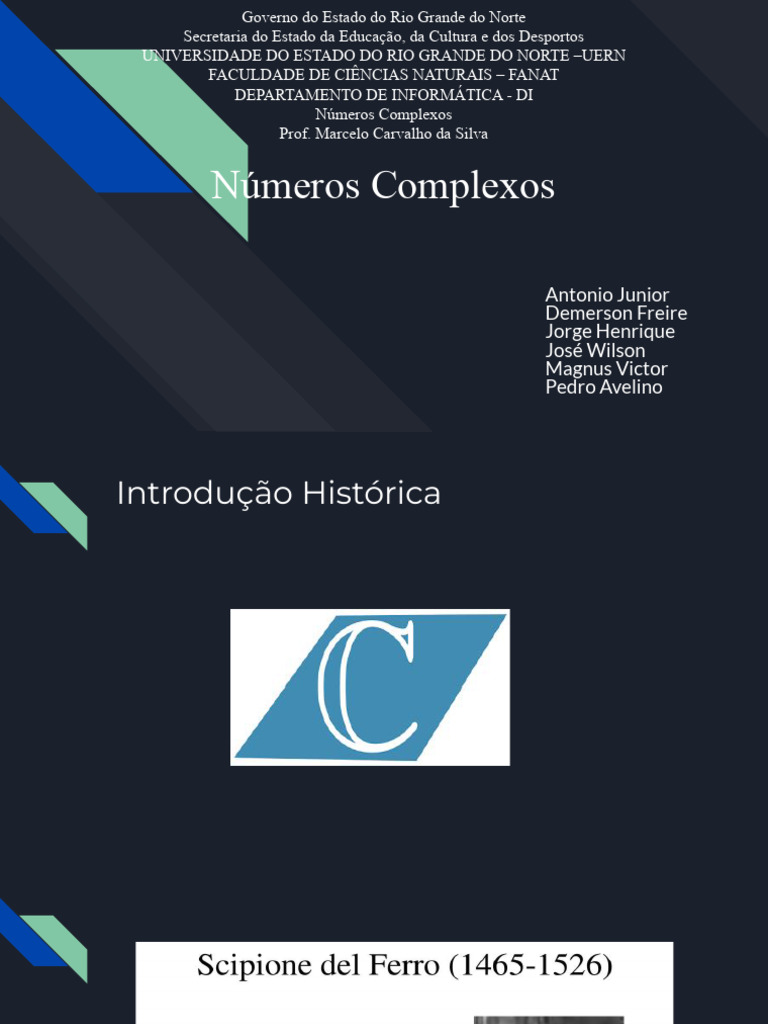 Aula 3 U1 - Grupo 3 - Números Complexos | PDF | Número complexo | Matemática