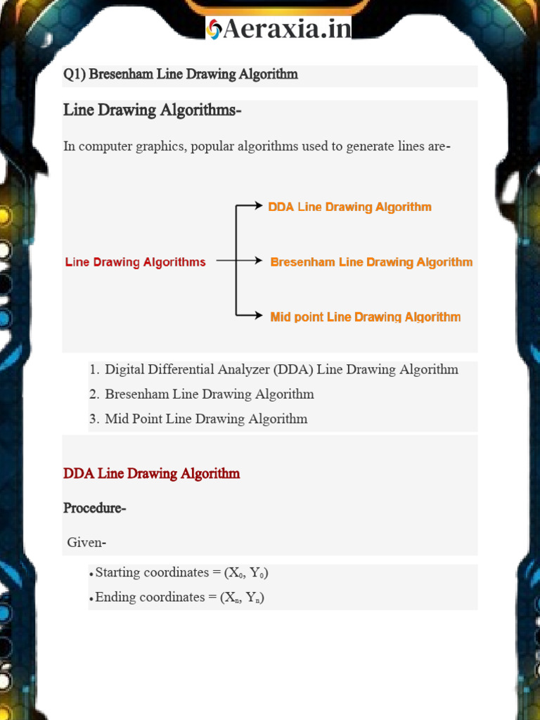 CG Module 2 - Output Primitives - Aeraxia - in | PDF | Optical ...